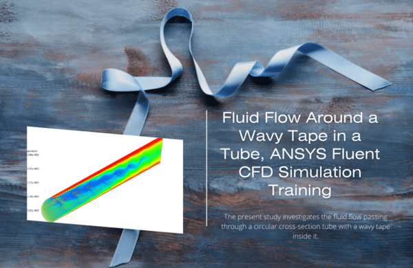 Fluid Flow Around a Wavy Tape in a Tube CFD Simulation - MR CFD