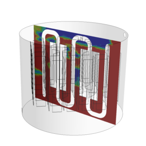 PCM in Shell and Tube Finned Heat Exchanger CFD Simulation - MR CFD