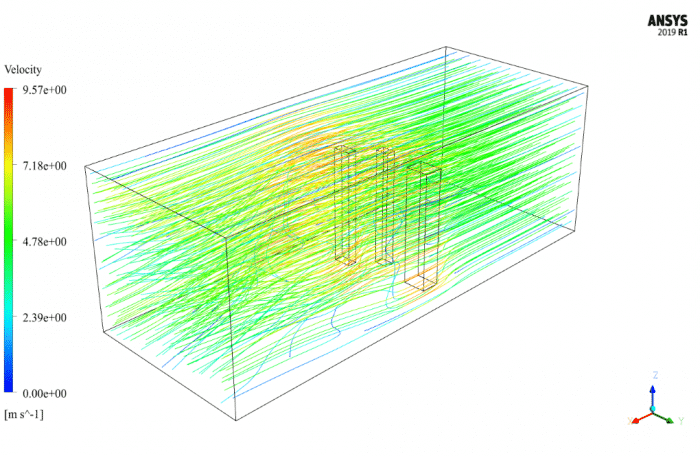 External Flow Around Tall Buildings, Transient - MR CFD