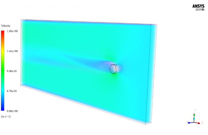 Airflow on the Dimpled Rotating Cylinder CFD Simulation - MR CFD