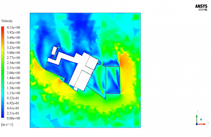 Wind Flow Over a Villa Building CFD Simulation - MR CFD