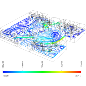 Internal Airflow of Atrium CFD Simulation, ANSYS Fluent Training - MR CFD
