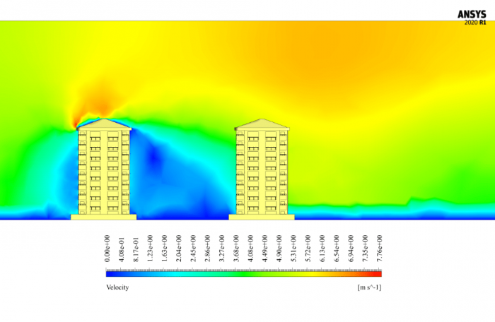 Wind Flow Around Three Buildings CFD Simulation, ANSYS Fluent Tutorial ...