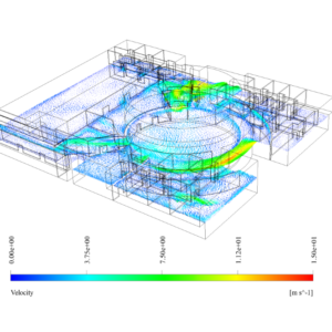 Internal Airflow of Atrium CFD Simulation, ANSYS Fluent Training - MR CFD