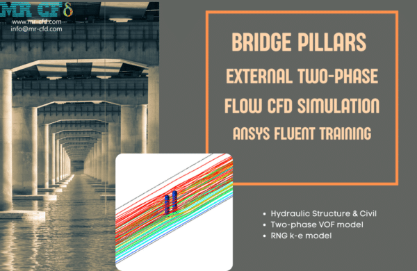 Bridge Pillars External Two-Phase Flow CFD Simulation, ANSYS Fluent ...