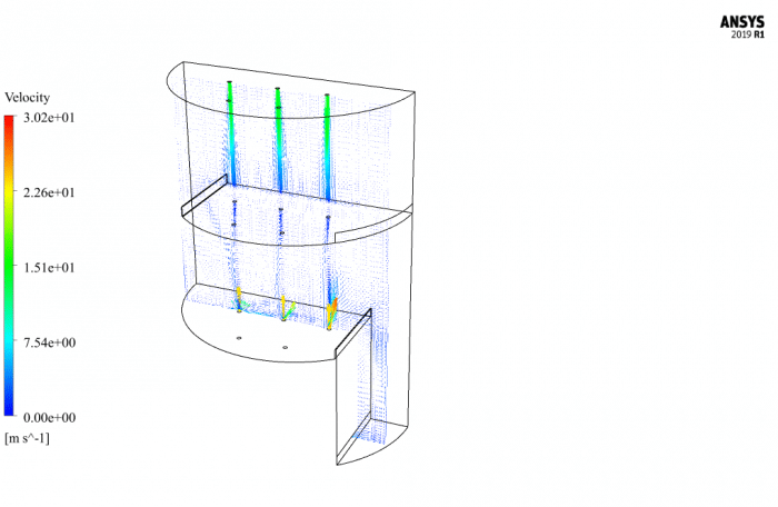 Distillation Column Tray CFD Simulation, Two Phase - MR CFD