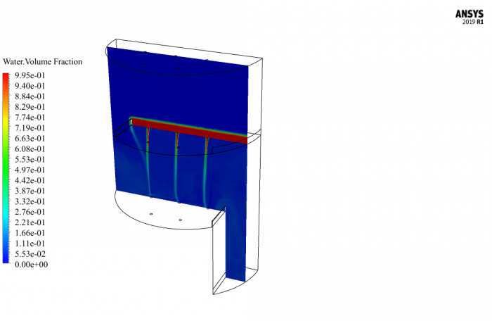Distillation Column Tray CFD Simulation, Two Phase - MR CFD