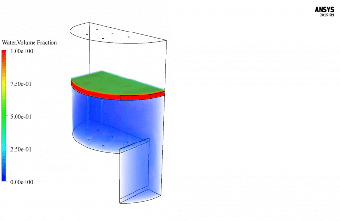 Distillation Column Tray CFD Simulation, Two Phase - MR CFD