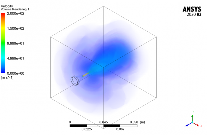 Fuel Injector CFD Simulation, Three-Phase Flow (Mixture Model) - MR CFD