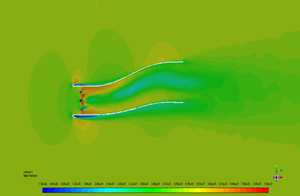 Acoustic in a Turbojet Intake Fan CFD Simulation - MR CFD