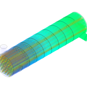 shell and tube with staggered baffles, Paper Validation - MR CFD