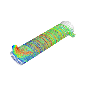 shell and tube with staggered baffles, Paper Validation - MR CFD