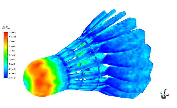 Badminton Shuttlecock Flight CFD Simulation, ANSYS Fluent Training - MR CFD