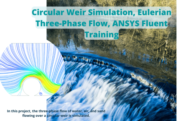 Circular Weir Simulation, Eulerian Three-Phase (Air, Water, and Sand), ANSYS Fluent Training ...