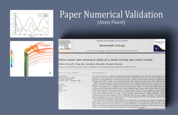 Vertical Axis Wind Turbine Vawt Paper Numerical Validation By Ansys Fluent Tutorial Mr Cfd