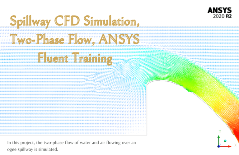 Spillway (2-D & Transient) CFD Simulation, Two-Phase Flow, ANSYS Fluent Training - MR CFD