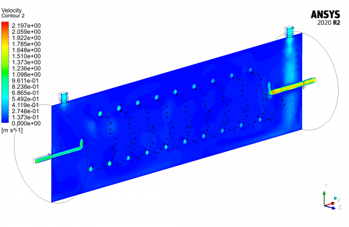 Shell and Helical Tube Heat Exchanger CFD Simulation, ANSYS Fluent Training - MR CFD