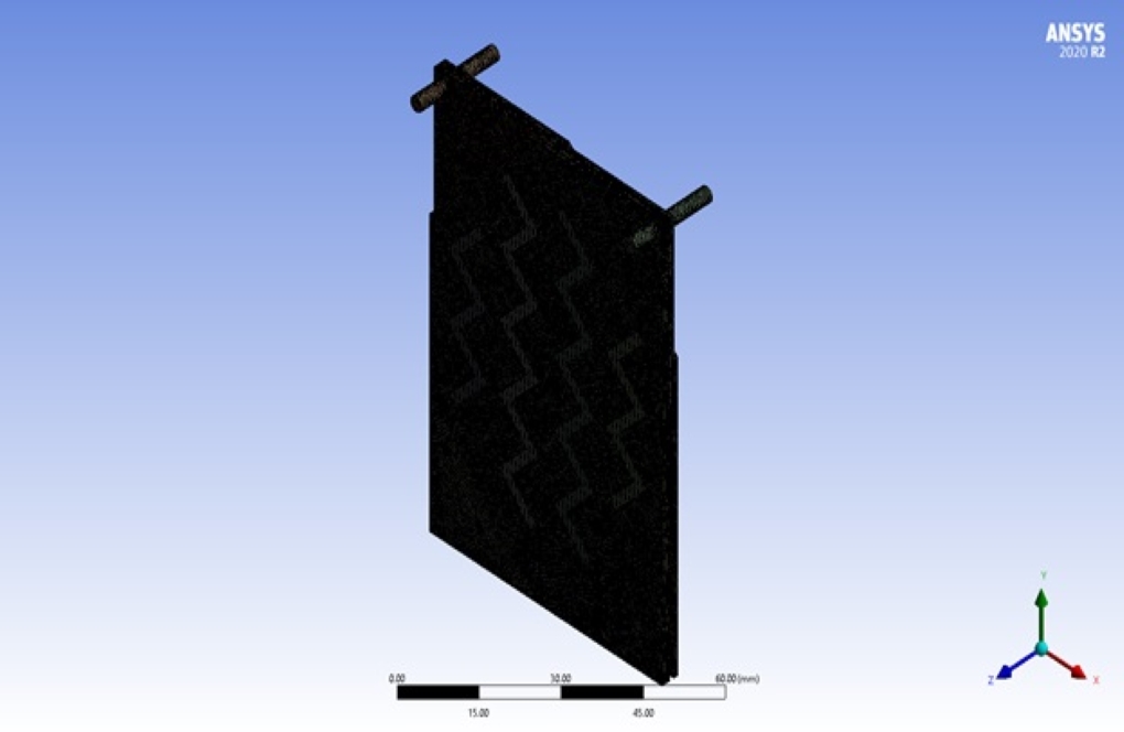 Planar Heat Exchanger with Mixing Tabs Simulation, ANSYS Fluent ...