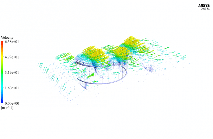 Fish Cage Floating on Seawater CFD Simulation by FSI Method, ANSYS ...