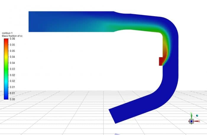 Manifold of Engine CFD Simulation by Species Transport - MR CFD
