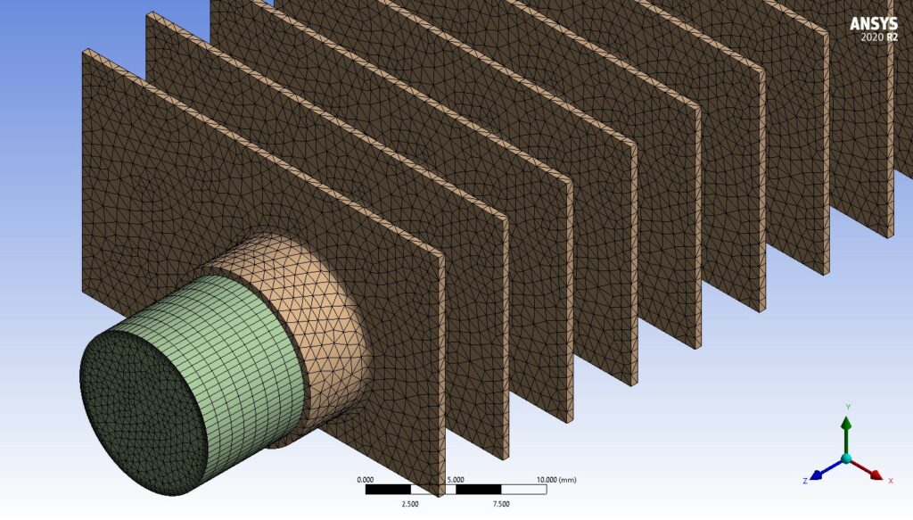 Fin Pipe Radiator, Heat Transfer CFD Simulation, ANSYS Fluent Training ...