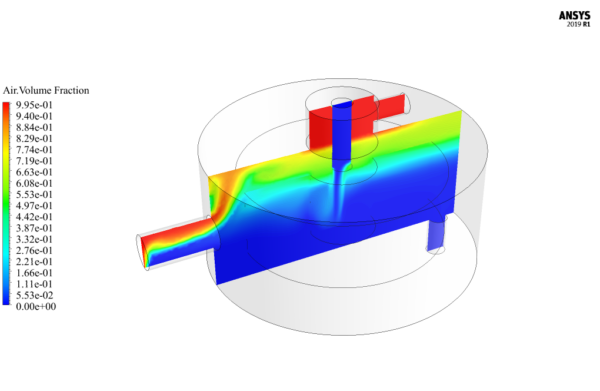 Separator Two-Phase Flow, CFD Simulation ANSYS Fluent Training - MR CFD