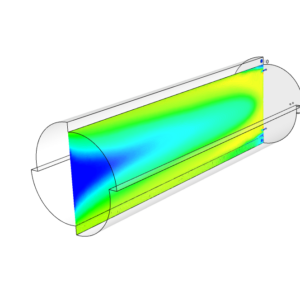 Vortex Flame Combustion Chamber with Four Inlets - MR CFD