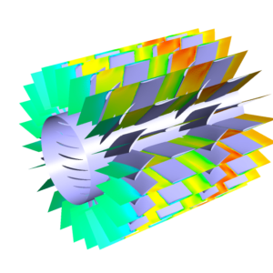 Multistage Compressor with 2 Rotors and 2 Stators rows - MR CFD
