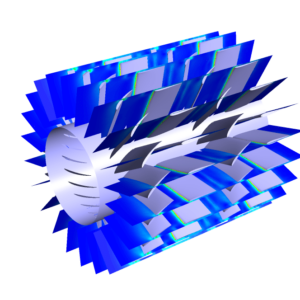 Multistage Compressor with 2 Rotors and 2 Stators rows - MR CFD