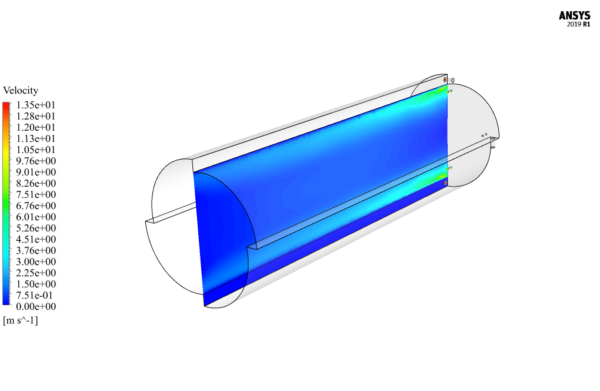 Vortex Flame Combustion Chamber with Four Inlets - MR CFD