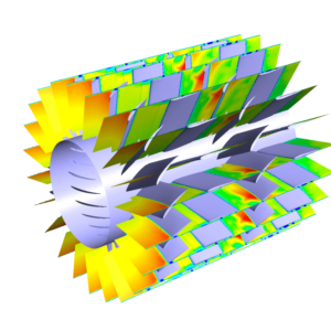 Multistage Compressor with 2 Rotors and 2 Stators rows - MR CFD