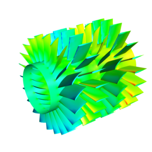 Multistage Compressor with 2 Rotors and 2 Stators rows - MR CFD