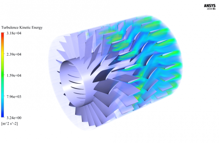 Multistage Compressor with 2 Rotors and 2 Stators rows - MR CFD