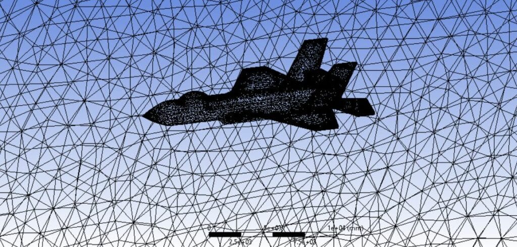 F-35 Considering Compressible Flow, ANSYS Fluent CFD Simulation ...