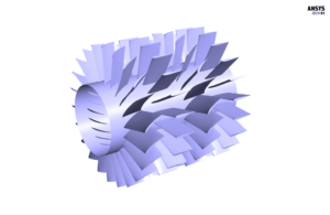 Multistage Compressor with 2 Rotor and 2 Stator rows, ANSYS Fluent ...
