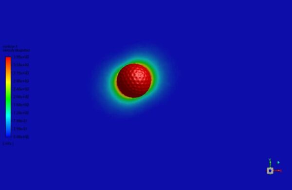 Movement of Golf Ball, Impact (Dynamic Mesh), ANSYS Fluent Simulation ...