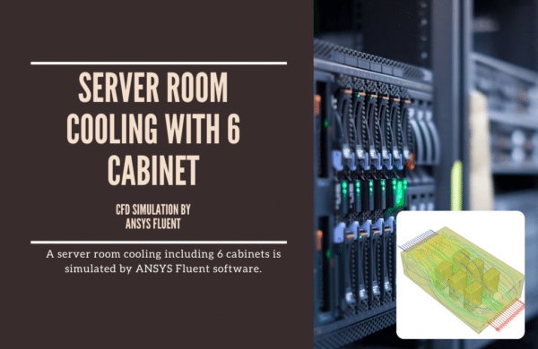 Server Room Cooling CFD Simulation with 6 Cabinets - MR CFD