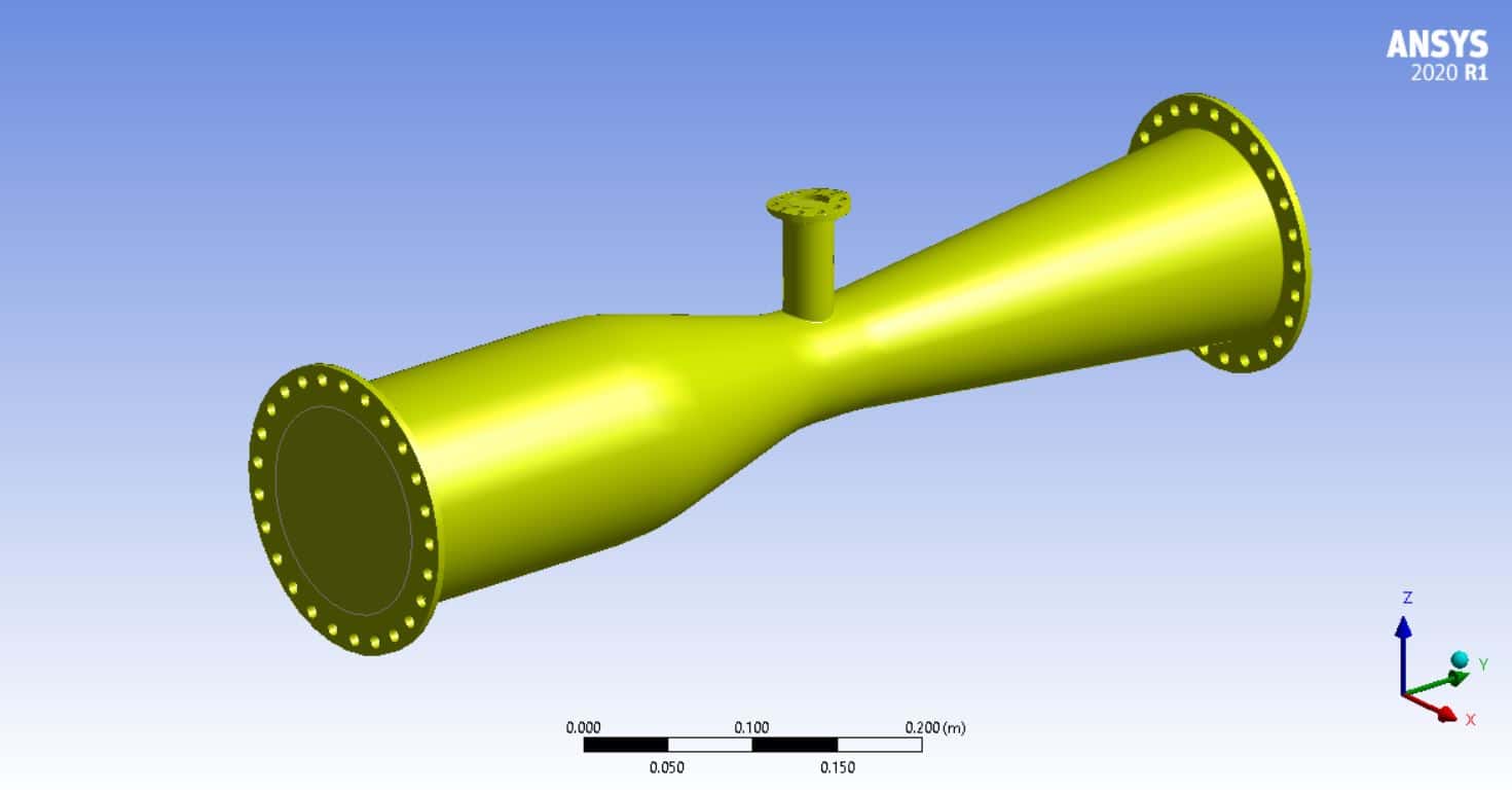 Venturi Flow in a Tube for Air Suction, VOF Multi-Phase, ANSYS Fluent ...