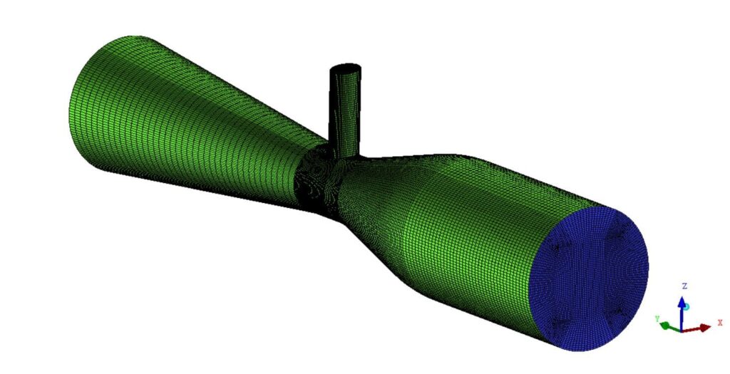 Venturi Flow in a Tube for Air Suction, VOF Multi-Phase, ANSYS Fluent ...