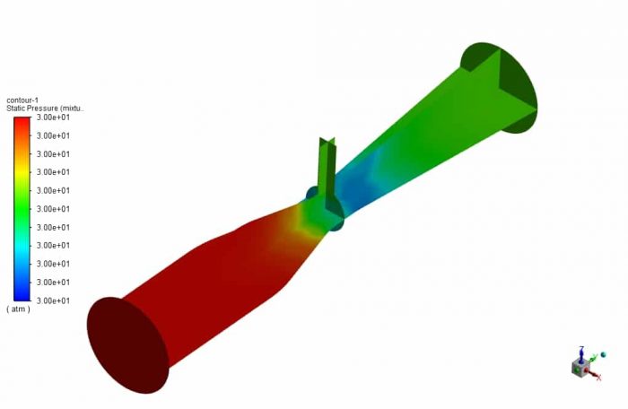 Venturi Flow in a Tube for Air Suction, VOF Multi-Phase, ANSYS Fluent ...