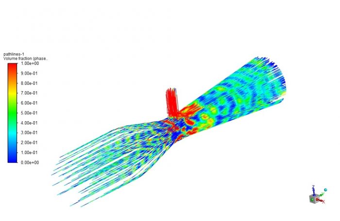 Venturi Flow in a Tube for Air Suction, VOF Multi-Phase, ANSYS Fluent Training - MR CFD