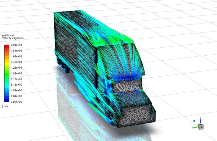 Container Effect on Truck Aerodynamic CFD Simulation, ANSYS Fluent ...