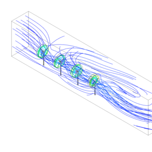 Wind Farm with Series Arrangement, ANSYS Fluent CFD Simulation Training ...