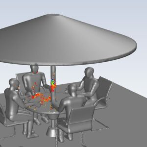 Human Cough Virus Particles in the Coffee Shop, CFD Simulation Ansys ...