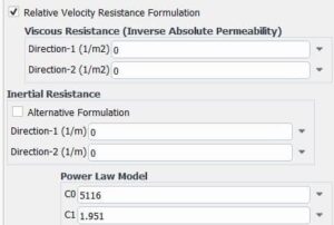 Viscous and Inertial Resistances Coefficients - MR CFD