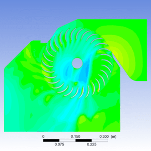 Cavitation in a Cross-Flow Turbine CFD Simulation - MR CFD
