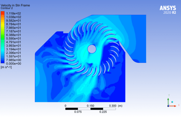 Cavitation in a Cross-Flow Turbine CFD Simulation - MR CFD
