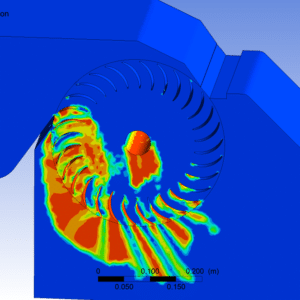 Cavitation in a Cross-Flow Turbine CFD Simulation - MR CFD