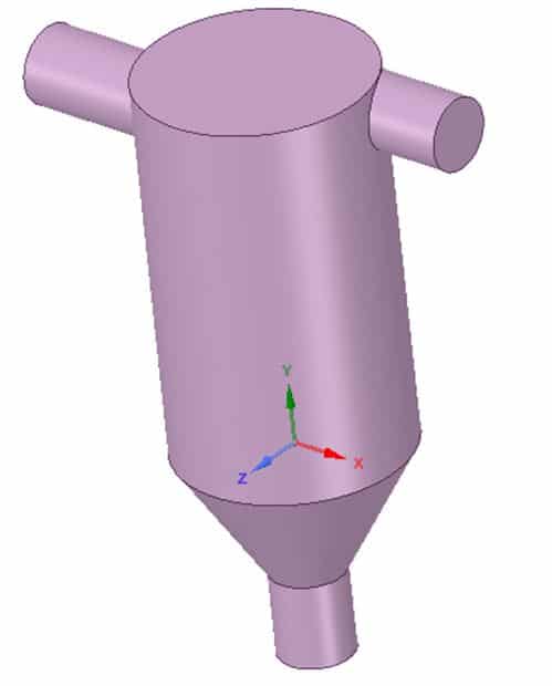 Fly Ash Cyclone CFD Simulation, Ansys Fluent Training - MR CFD