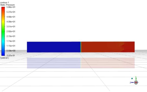Porous Jump in a Perforated Plate CFD Simulation - MR CFD